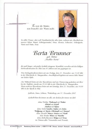 Bestattung Othmar Lechner - Schwaz - Jenbach - Kramsach - Zillertal